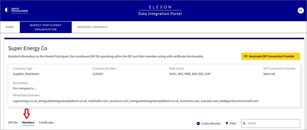 Step 2: Managing your company's users within DIP - Elexon
