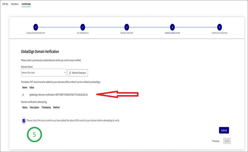 Step 5: Domain verification - Elexon