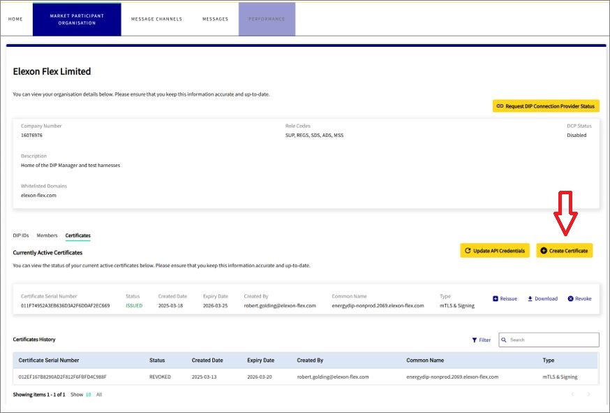 Step 6: Creating a signing, mTLS or combined certificate - Elexon