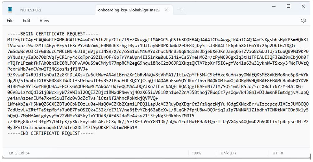 Step 3: Managing your GlobalSign account as part of DIP - Elexon
